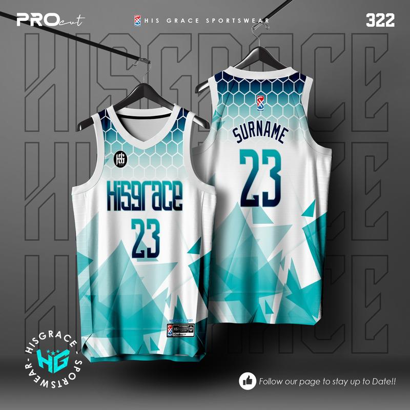 322 HISGRACE FULL SUBLIMATION JERSEY TEAL COLOR WHITE HONEYCOMB - TikTok Shop Philippines