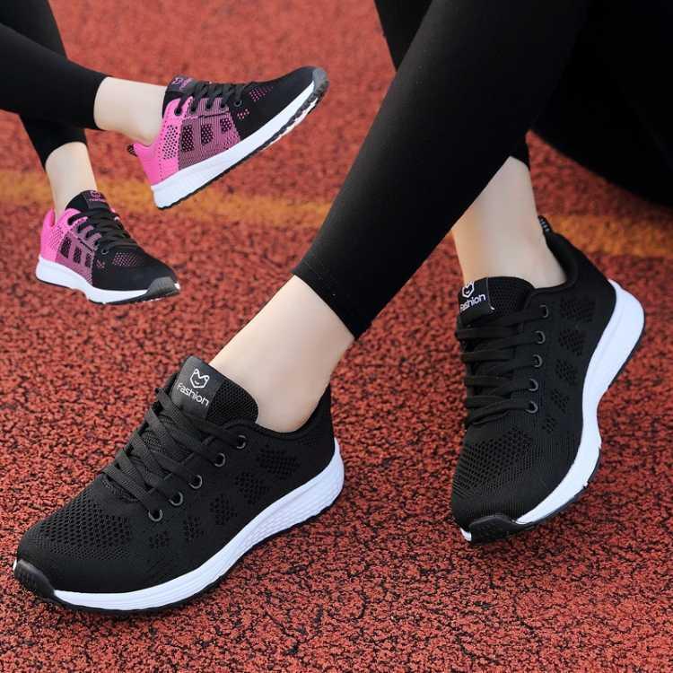 women's New rubber flying shoes weaving mesh lady sports shoes - TikTok ...