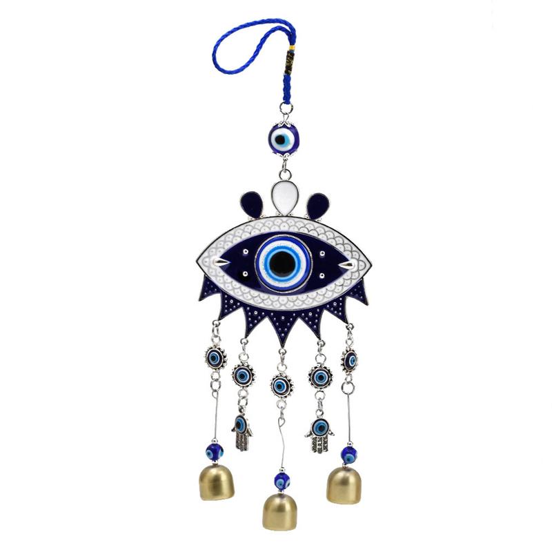 Blue Evil Eyes Windchime Wind Bells Handcraft Pendant Home Garden ...