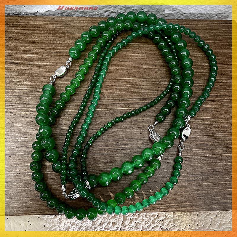 Kalung Manik Jed Hijau, Gaya Cina Baru Hassanne, Kalung Mani - TikTok ...