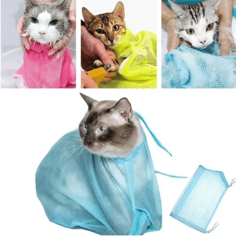 Adjustable Cat Grooming Bag - Scratch-Resistant, Bite-Resistant ...