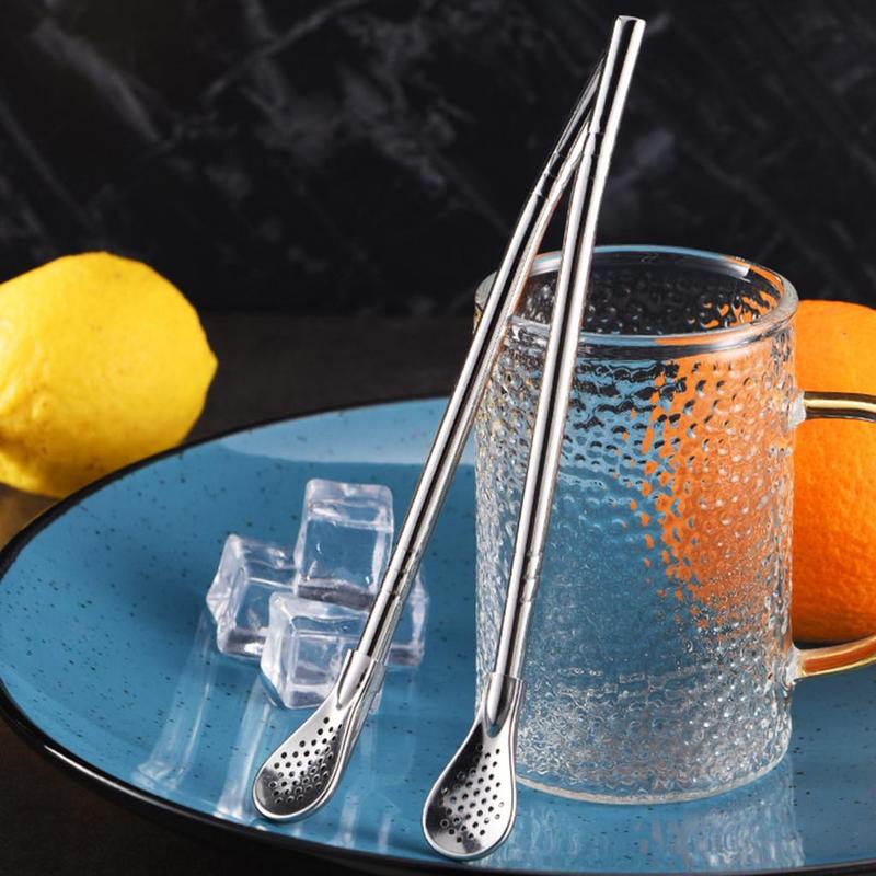 wentjohn- Reusable Tea Strainer Long-lasting Stainless Steel Straw ...