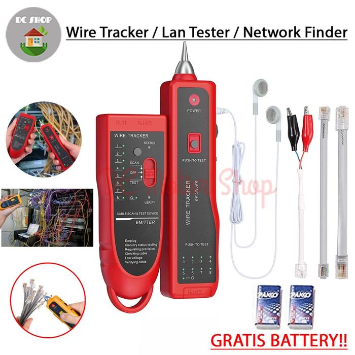 Jual Lan Tester Wire Tracker Kabel Jaringan Network Finder RJ45 RJ11 ...