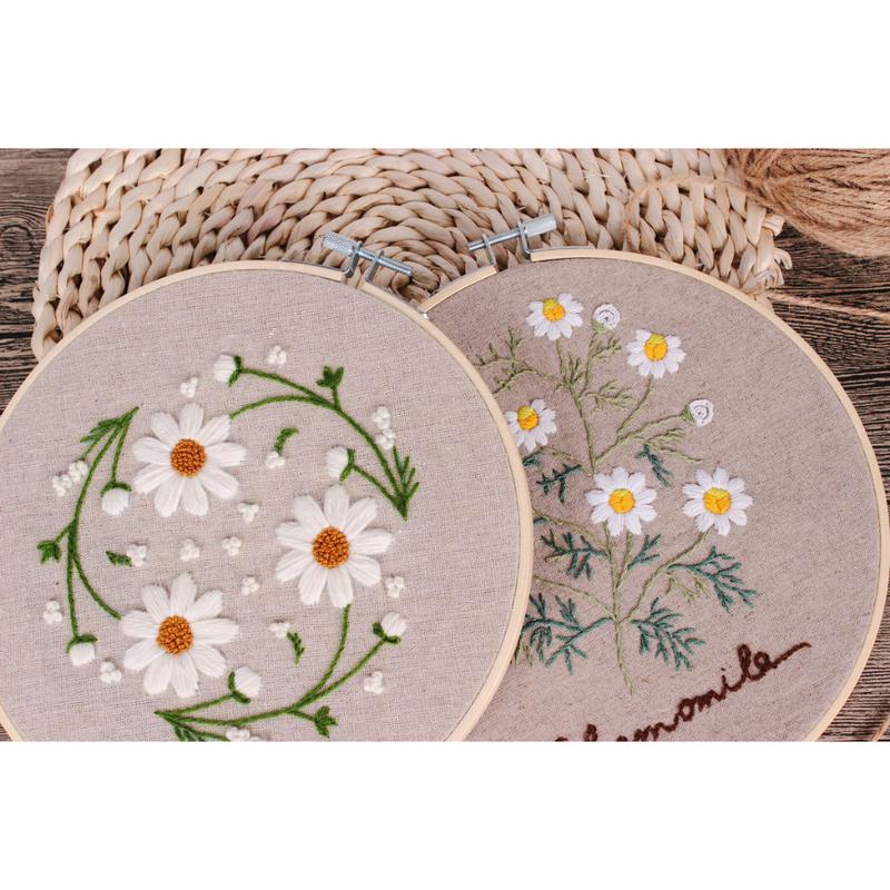 [Full Set] Sulaman Bunga Daisy Embroidery Kit Daisy Series Embroidery ...