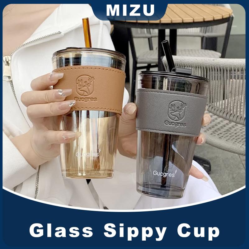 MIZU【Fast Ship】Glass Cup With Straw Water Cup Home Fairy Cup - TikTok ...