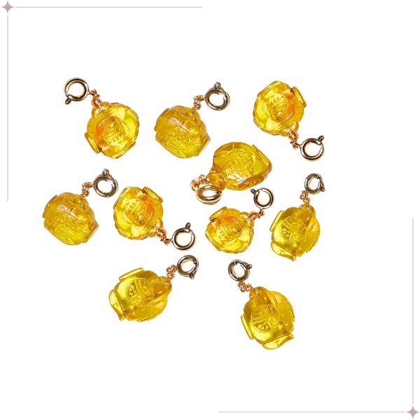 Natural Amber Charm Handmade Prosperous Teapot Amber 14K Gol - TikTok ...