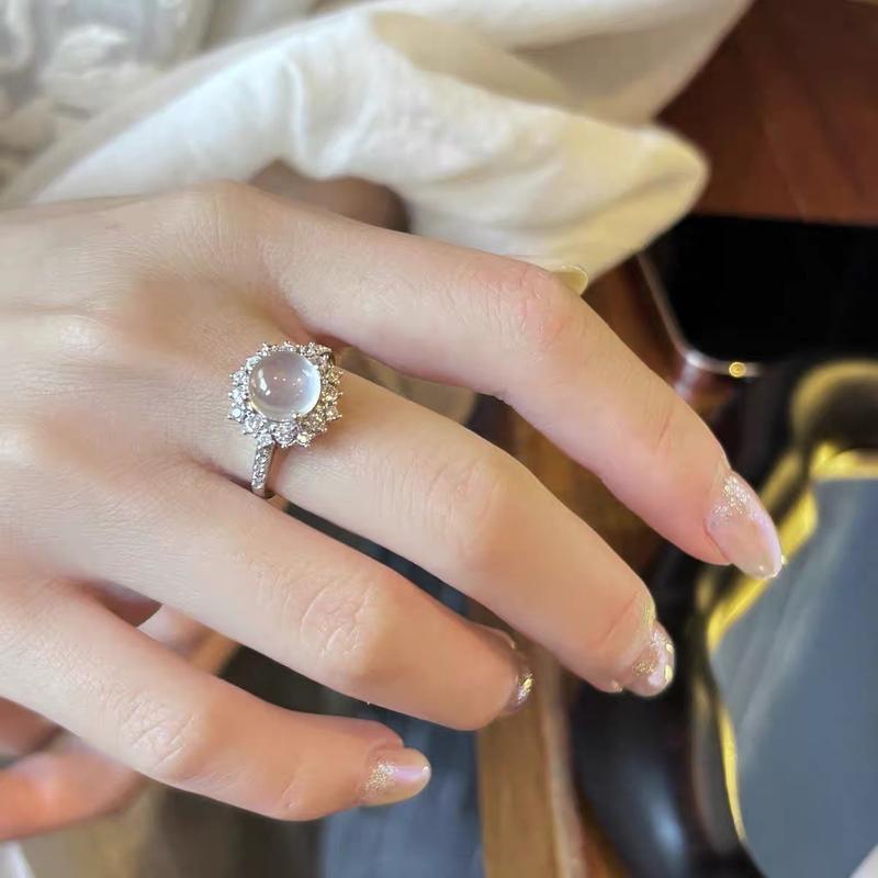 Cincin Jed Putih, Cincin Boleh Laras, Untuk Wanita, Klasik dan - TikTok ...