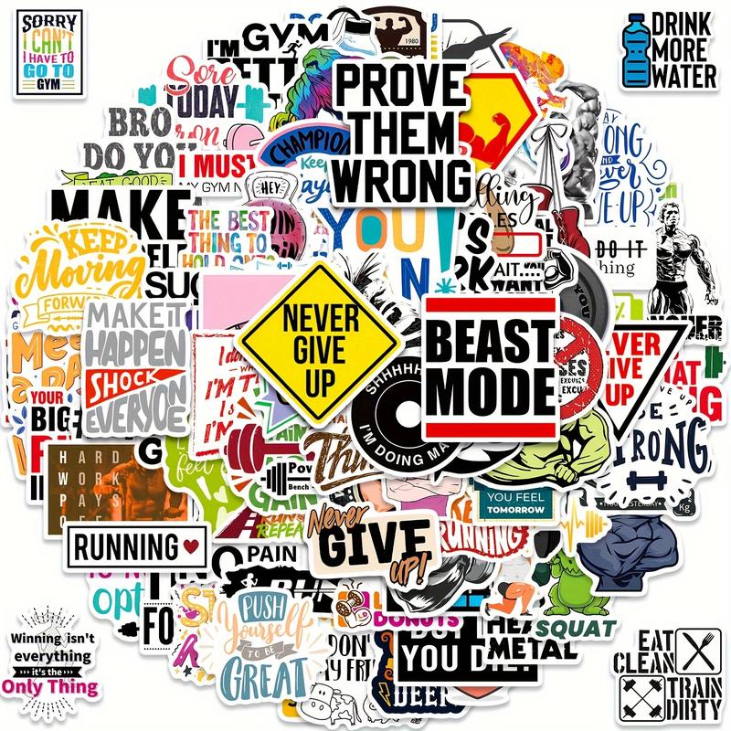 100 Fitness Motivational Text Stickers, Fitness Incentive Culture ...