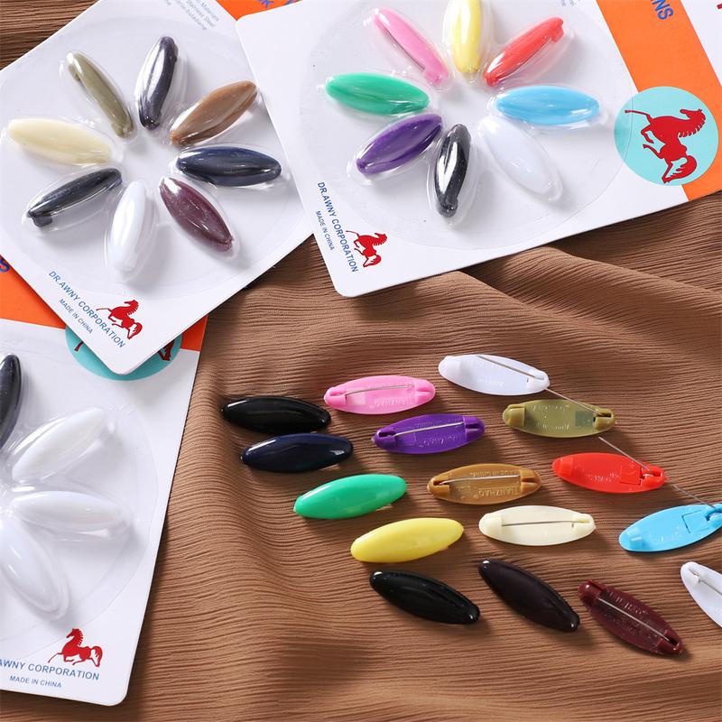 8 Pcs/set Elliptical Colorsafety Pin Plastic Bag Pack Needle - TikTok ...