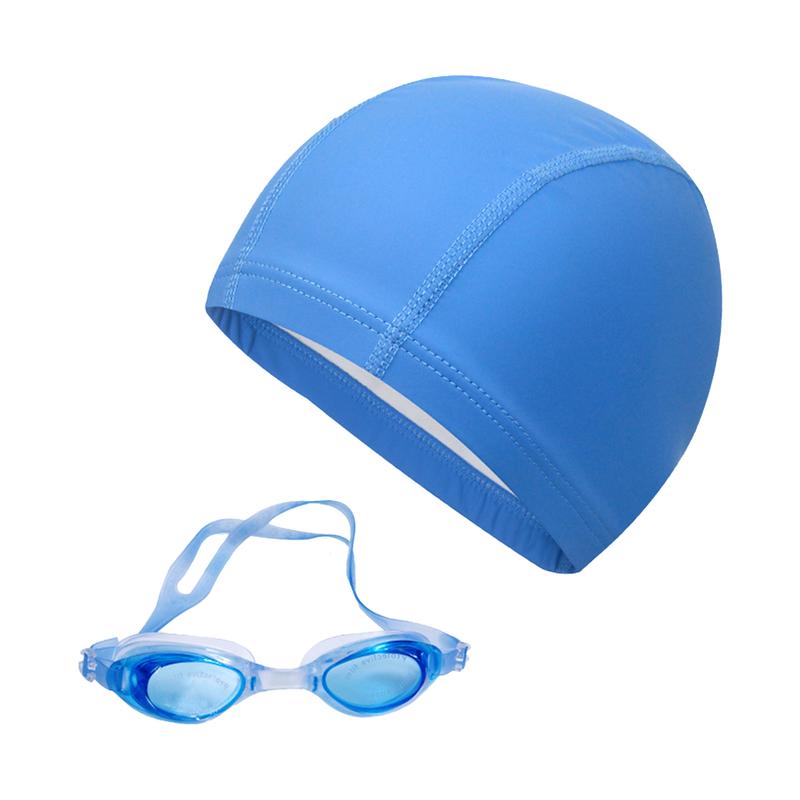 2pcs/set Adult Swimming Cap With Swim Waterproof Adjustable Goggles ...