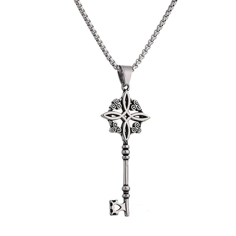 Witch Knot Key Necklace Witchy Magic Pendant Celtic For Women - TikTok Shop