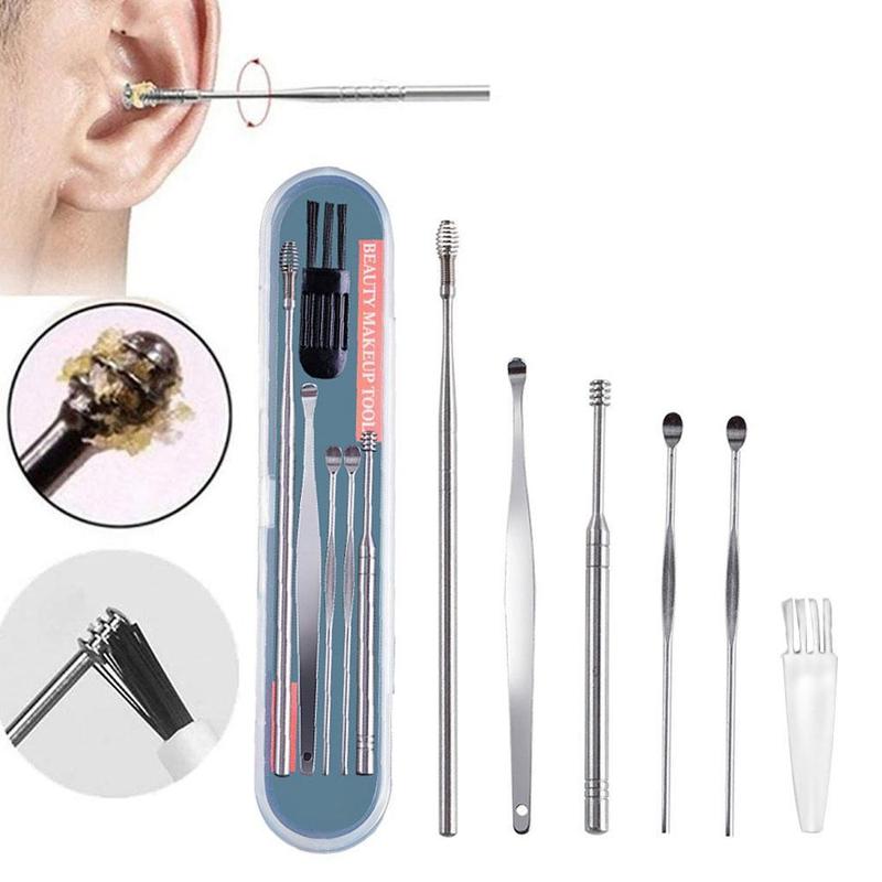 6-piece Stainless Steel Spiral Ear Scoop Ear Scoop Double Head - TikTok ...