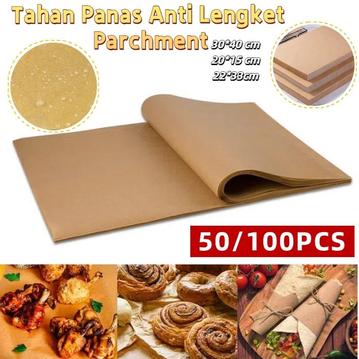 Promo 100pcs Kertas Alas Roti / Kue / Puyer / Greaseproof Coklat Kertas ...