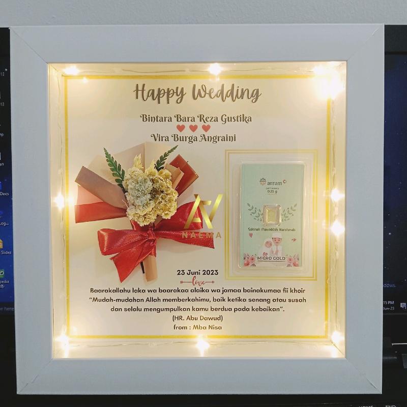 Bingkai Frame Kado Gift Lampu - Shop | Tokopedia