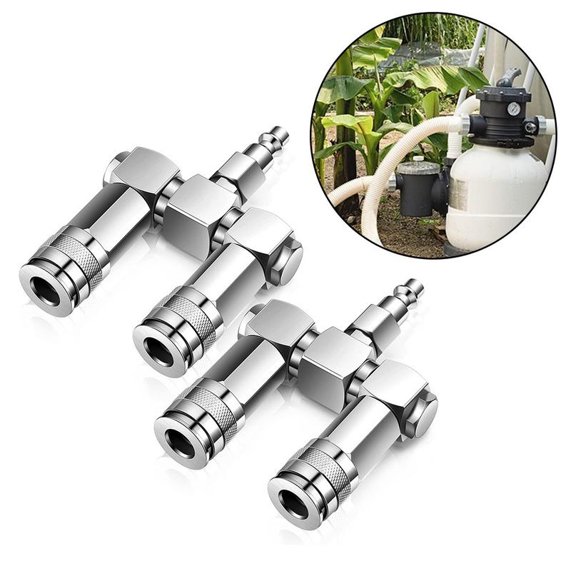 Air Hose Connectors 2 Way Air Hose Splitter Fittings 1/4 in NPT Air ...