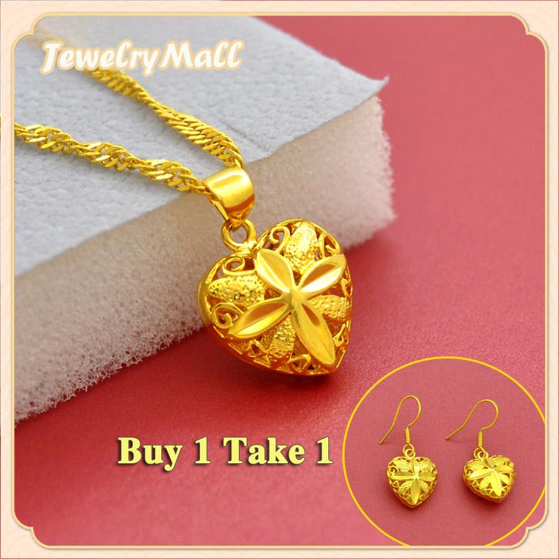 set emas titanium cop 916 gold original gold-plating Flower - TikTok ...