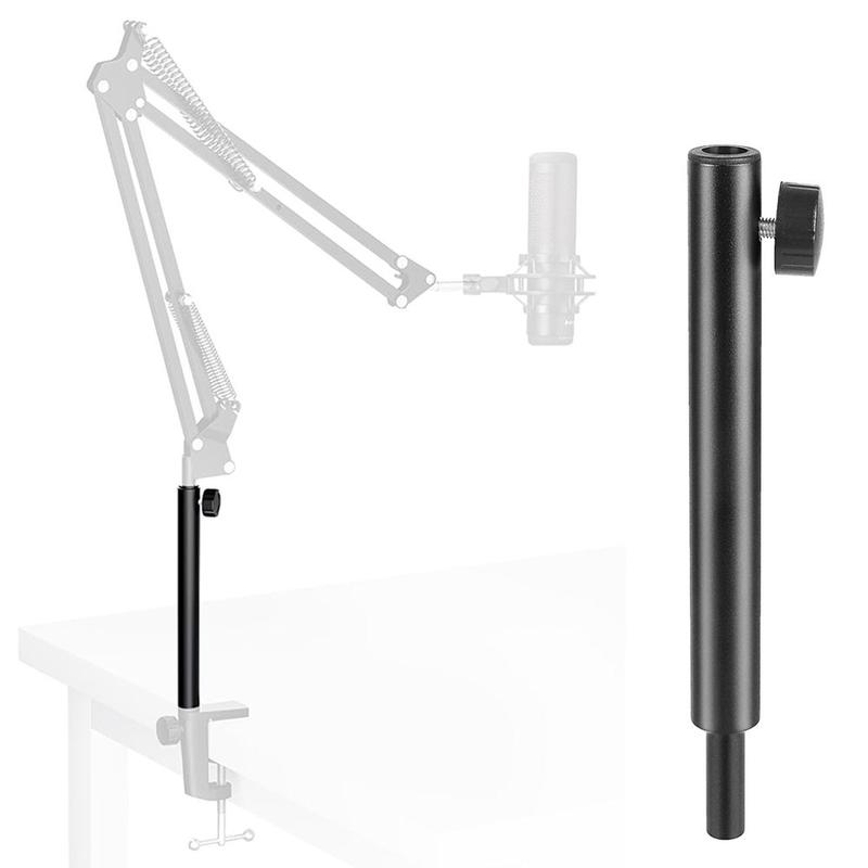 Microphone Boom Arm Extension Tube Aluminum Alloy Mic Stand Extension ...
