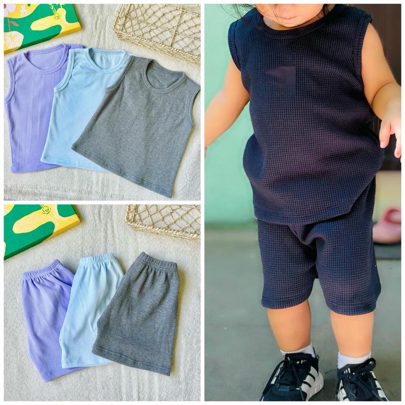 3 PAIRS TERNO SHORT SANDO KNITTED WAFFLE FOR BABY BOYS 1 TO - TikTok ...