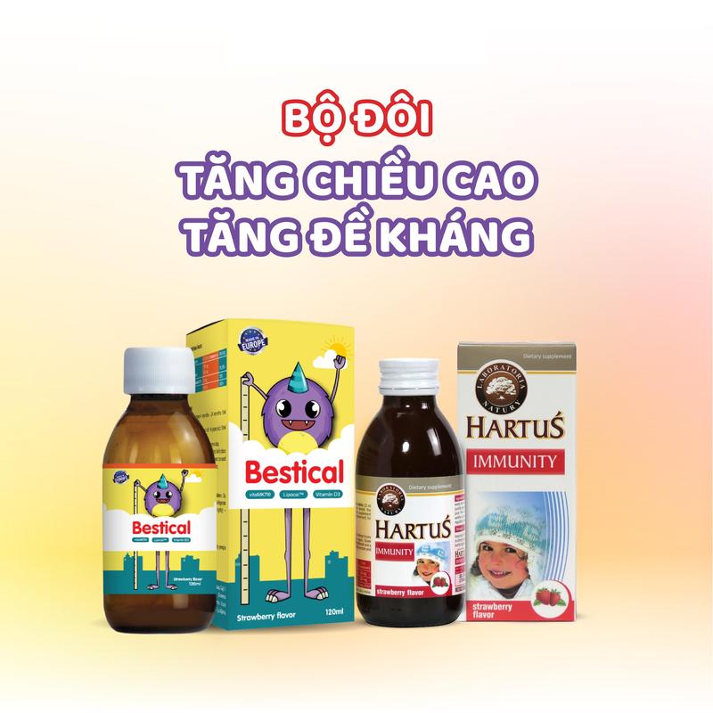 COMBO Canxi Sinh Học Bestical (120ml) và Hartus Immunity (150ml ...