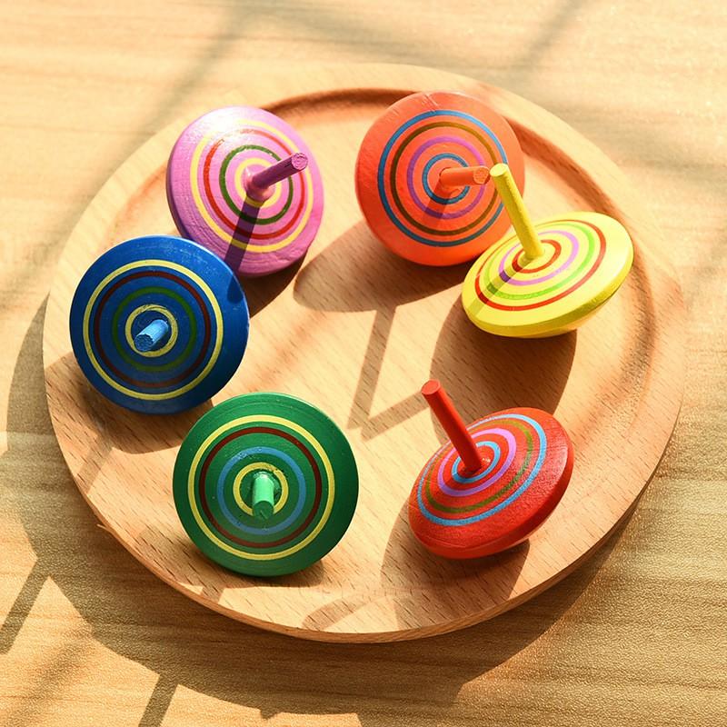 Top Gasing 4cm Kids Wooden Gyro Toys Spinning Toy Mainan Kanak - TikTok ...