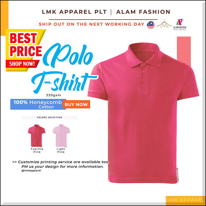 🔥𝗦𝗔𝗟𝗘𝗦 LMK【Alam Fashion】Fuchsia / Light Pink Plain Polo tee shirt ...