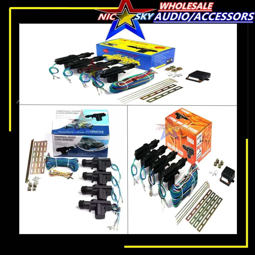 Car Power Center 4 Door Central Lock System-One Master Three Slave WIRA ...