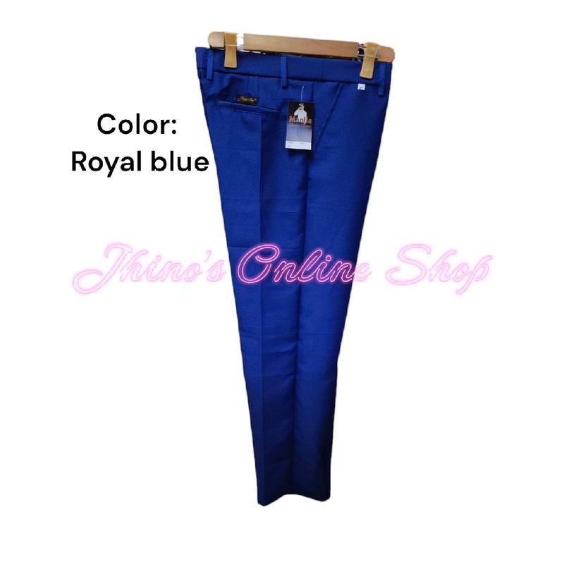 SLACKS FOR MEN SEMI BASTON (ROYAL BLUE) - TikTok Shop Philippines