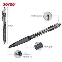 Jual Gel Pen / Pulpen / Pena Joyko GP-265 / Q Gel / 0.5 mm +++ - Hitam ...