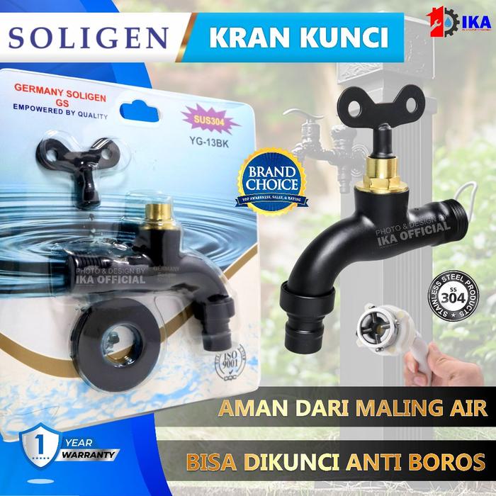 Jual Kran Taman Cabut Kunci Stainless SUS 304 SOLIGEN Keran Air Taman ...