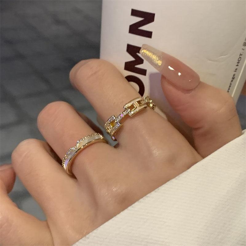 Ring 🌈 [Popular! Light Luxury Socialite Shell Letters Exquisite ...