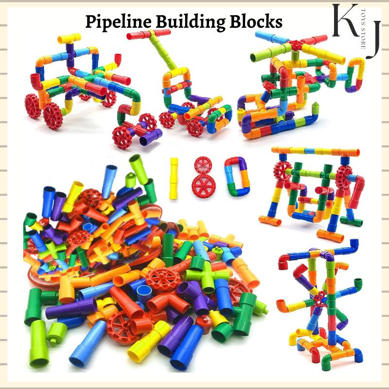 105/176 Pcs Pipeline Building Blocks Construction DIY Assemble - TikTok ...