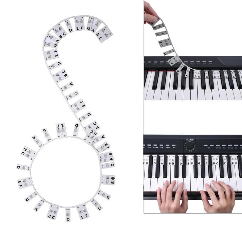 61 88 Keys Piano Keyboard Note Labels Marker Free Paste Overlay ...