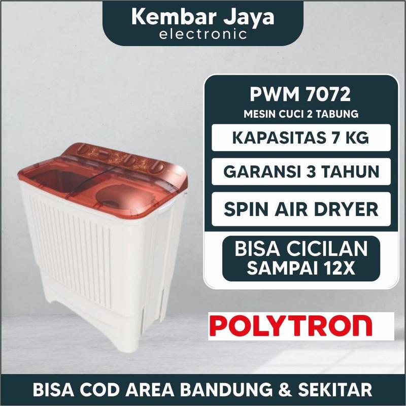 Mesin Cuci Polytron 2 Tabung PWM 7072 Hijab Series Garansi Resmi - Shop ...