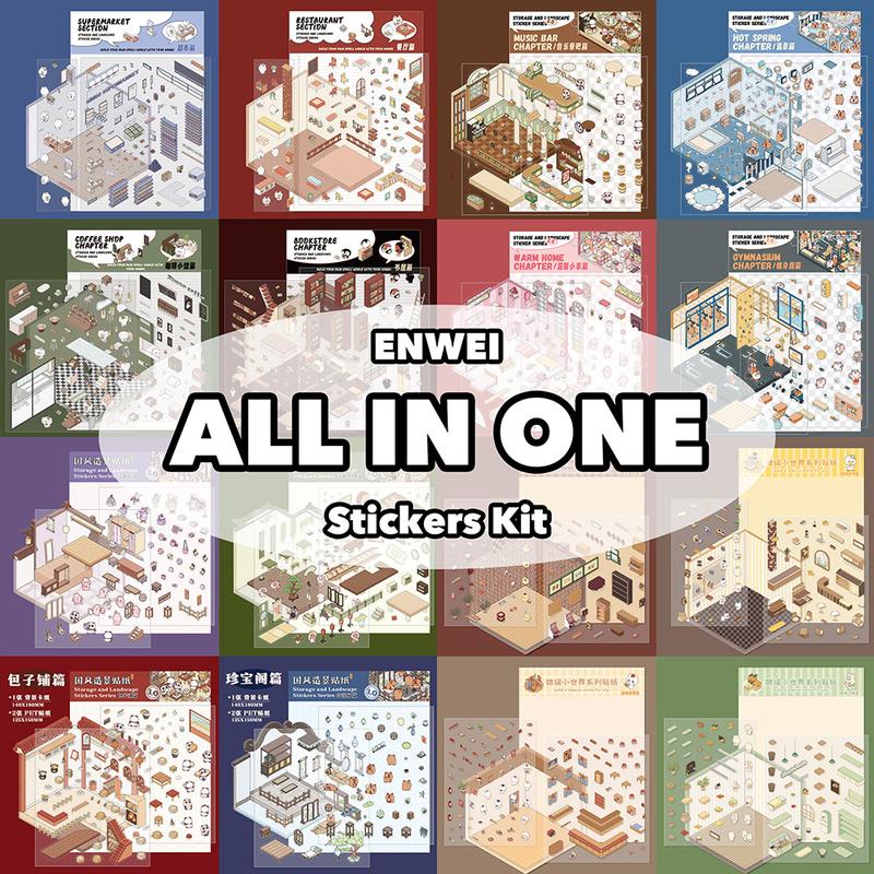 ENWEI 2/3/4 Pcs [Storage Landscape Series] 3D Journal Stickers - TikTok ...