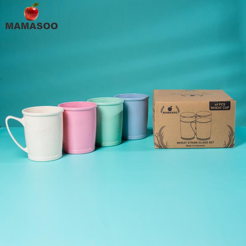 [Mamasoo] Gelas Mug Cangkir Wheatstraw Tahan Panas Teh Kopi 550 ML ...