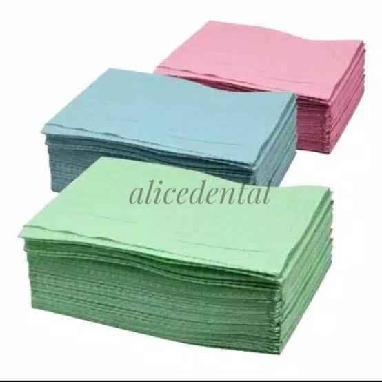 Dental polibib bib 50 lembar celemek apron alas tatakan dada pasien ...