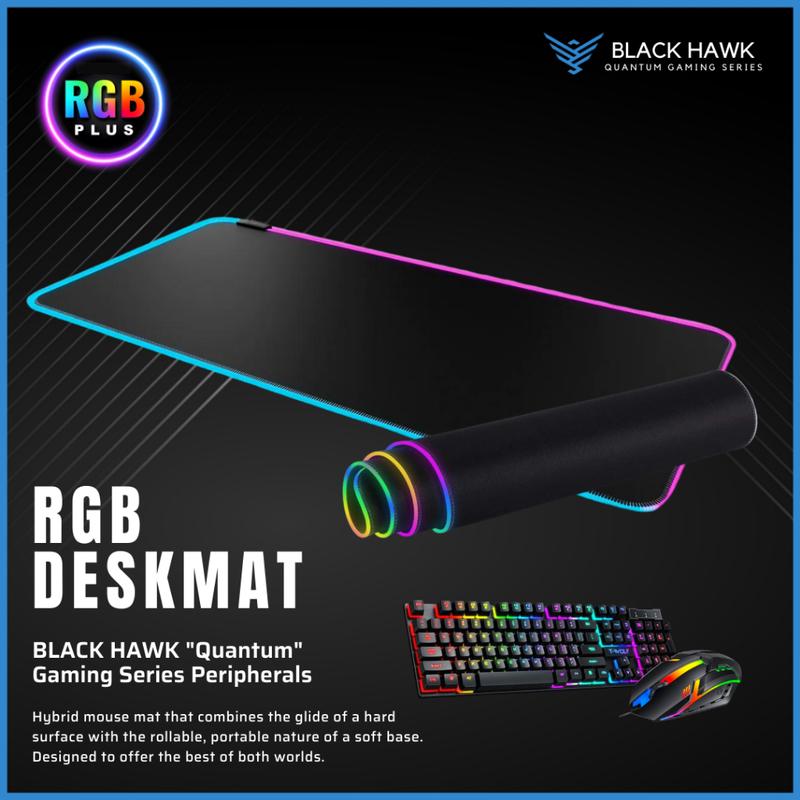 🦅 (𝐒𝐆 𝐒𝐓𝐎𝐂𝐊) Black Hawk RGB Desk Mat | Mouse Pad | Gaming - TikTok Shop ...