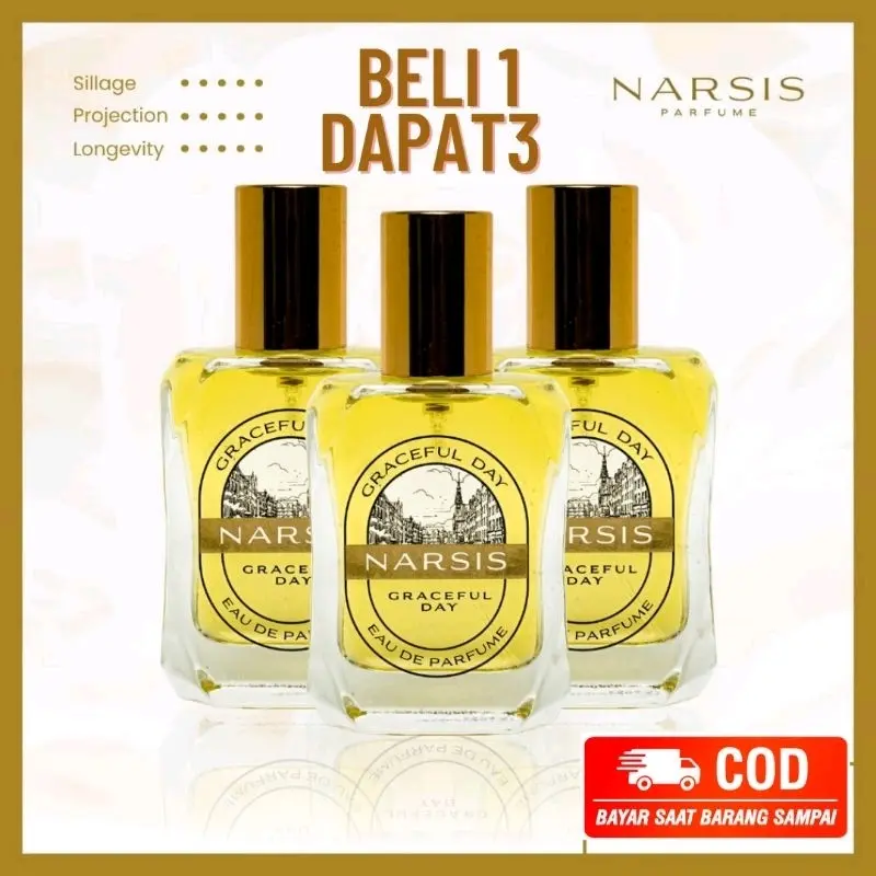 PAKET BUNDLING BELI 1 DAPAT 3 PARFUM NARSIS WANGI TAHAN LAMA 30ML BISA ...