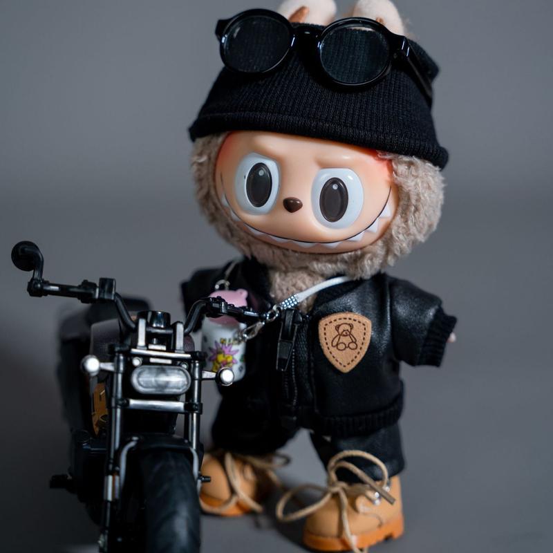 labubu party motorcycle, 6 pieces of labubu leather jackets, suitable ...
