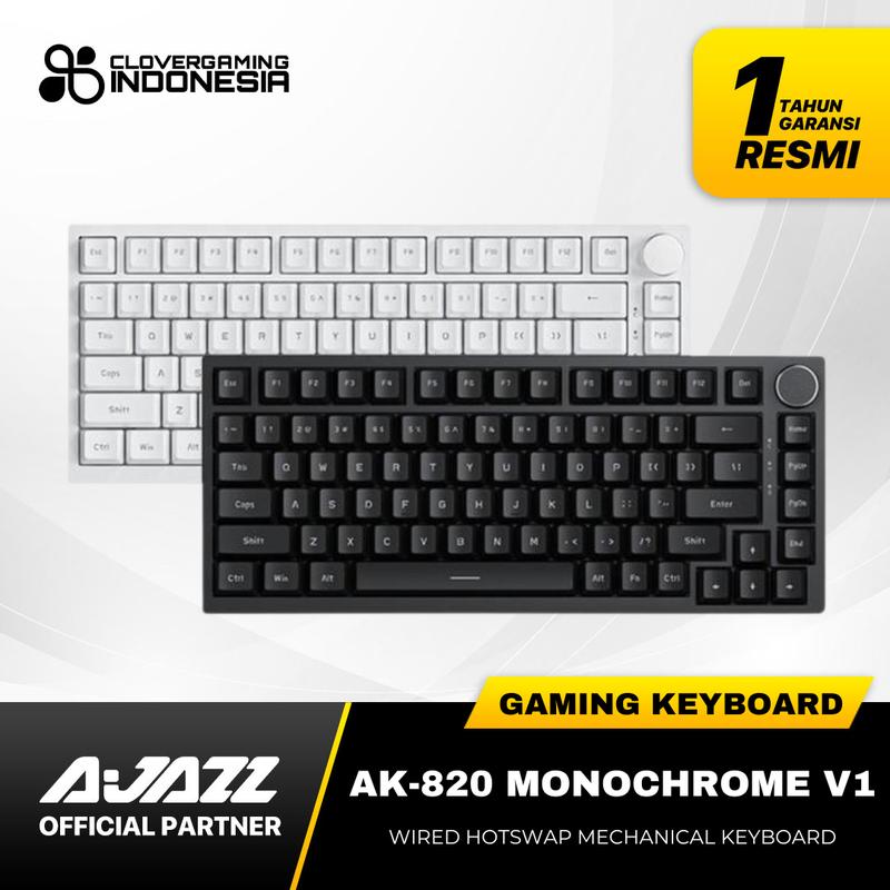 Ajazz AK820 AK-820 Monochrome Wired Mechanical Gaming Keyboard AK 820 ...