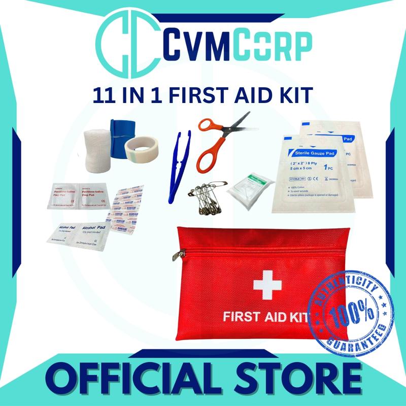 CVM-EMERGENCY KIT 11 IN 1 POUCH TRAVEL HOME MEDICAL BAG PORTABLE ...