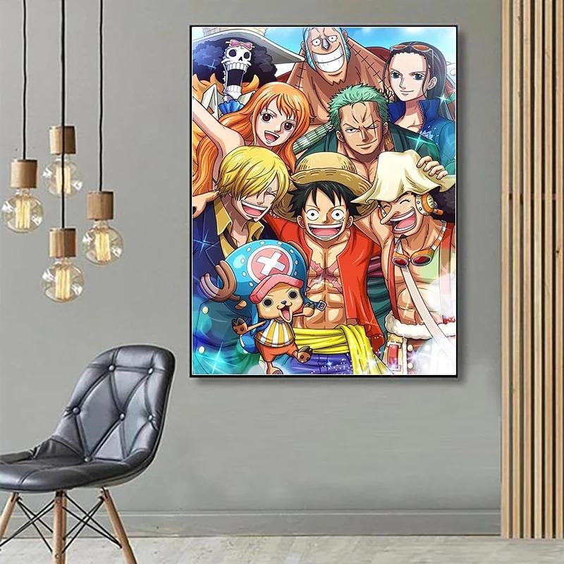 5D DIY Japanese Anime Diamond Painting Kit Jellyfish King Lufei ...