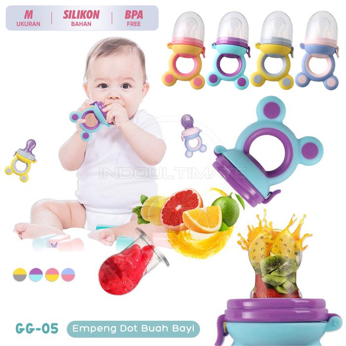 Promo Empeng Dot Buah Bayi GG-05 Empeng Rattle Gigitan Bayi Silikon ...