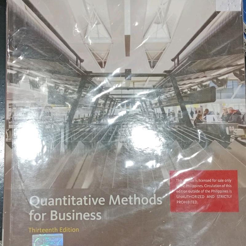 QUANTITATIVE METHODS FOR BUSINESS (13TH EDITION) - TikTok Shop Philippines