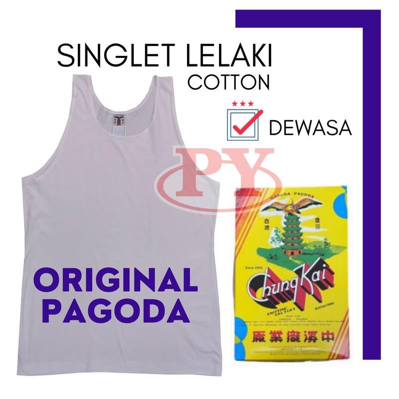 Original SINGLET PAGODA PUTIH / COTTON KAIN SEJUK - 401 PAGODA - TikTok ...