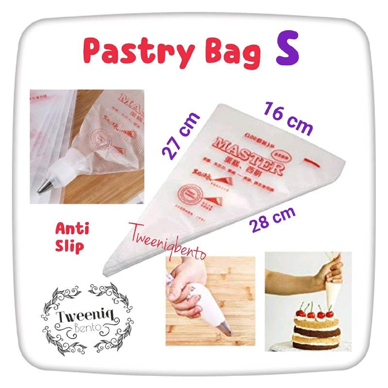 Pastry bag S small kecil plastik segitiga buttercream piping bag bagus ...