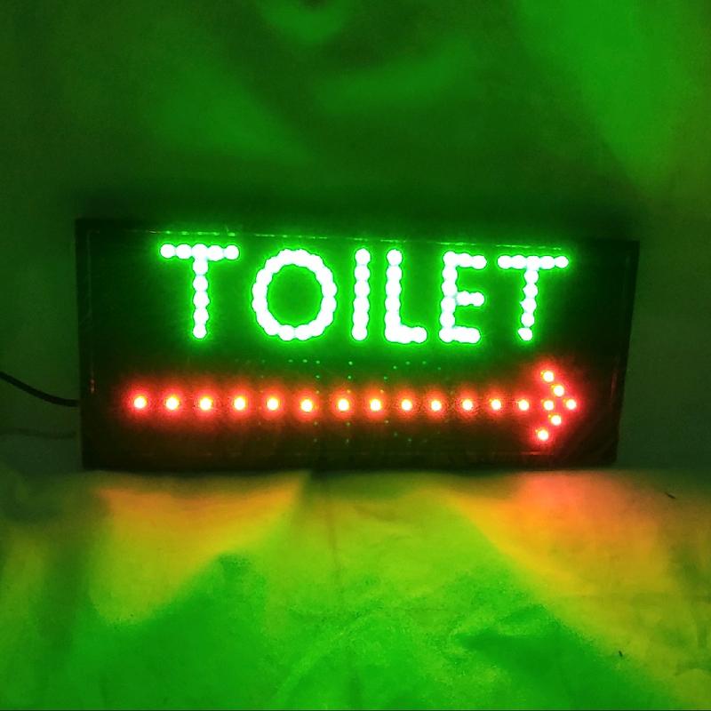 Lampu LED tulisan TOILET ukuran 40x20 tinggal colok listrik - Shop ...