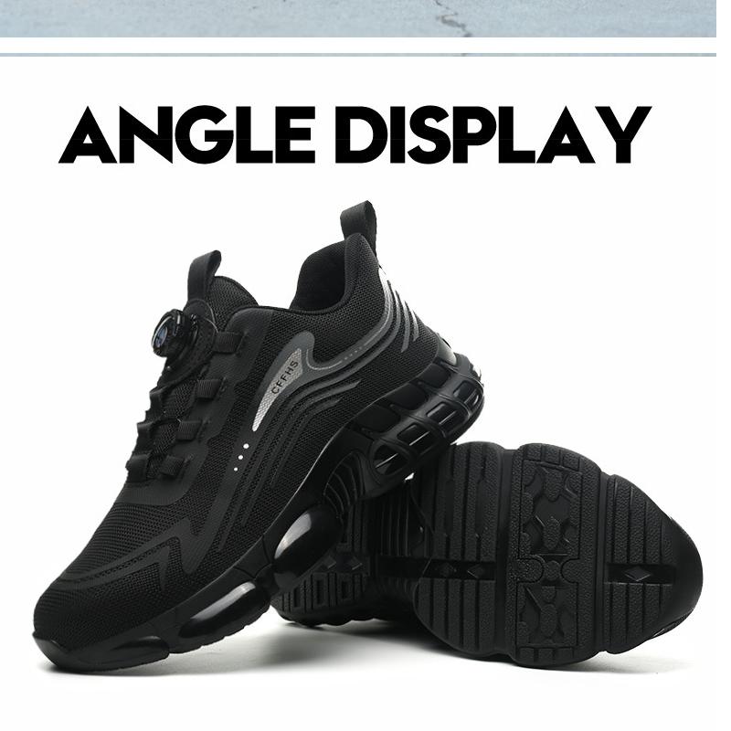 Rotating Button Work Shoes Lightweight Men's Safety Shoes Smash ...