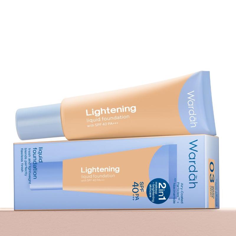 WARDAH Lightening Liquid Foundation 03 Warm Beige - TikTok Shop Malaysia