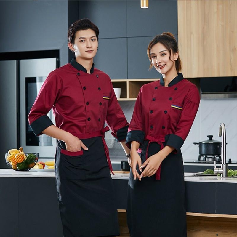 Pakaian Seragam Chef Kapas, Stok Sedia, Untuk Lelaki dan Wanita ...